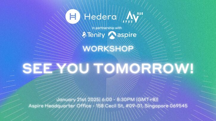 Weβre counting down the hours to our Hedera x APAC DAO Workshop in ... Weβre counting down the hours to our Hedera x APAC DAO Workshop in ...